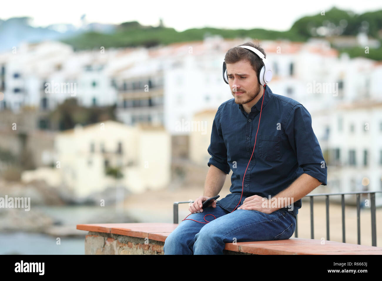 Sad boy music hi-res stock photography and images - Alamy