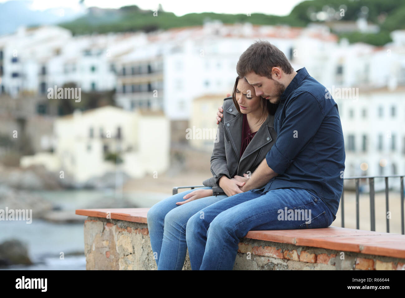 Woman Crying Man Comfort High Resolution Stock Photography and Images ...