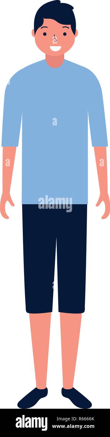 man standing character white background vector illustration Stock ...