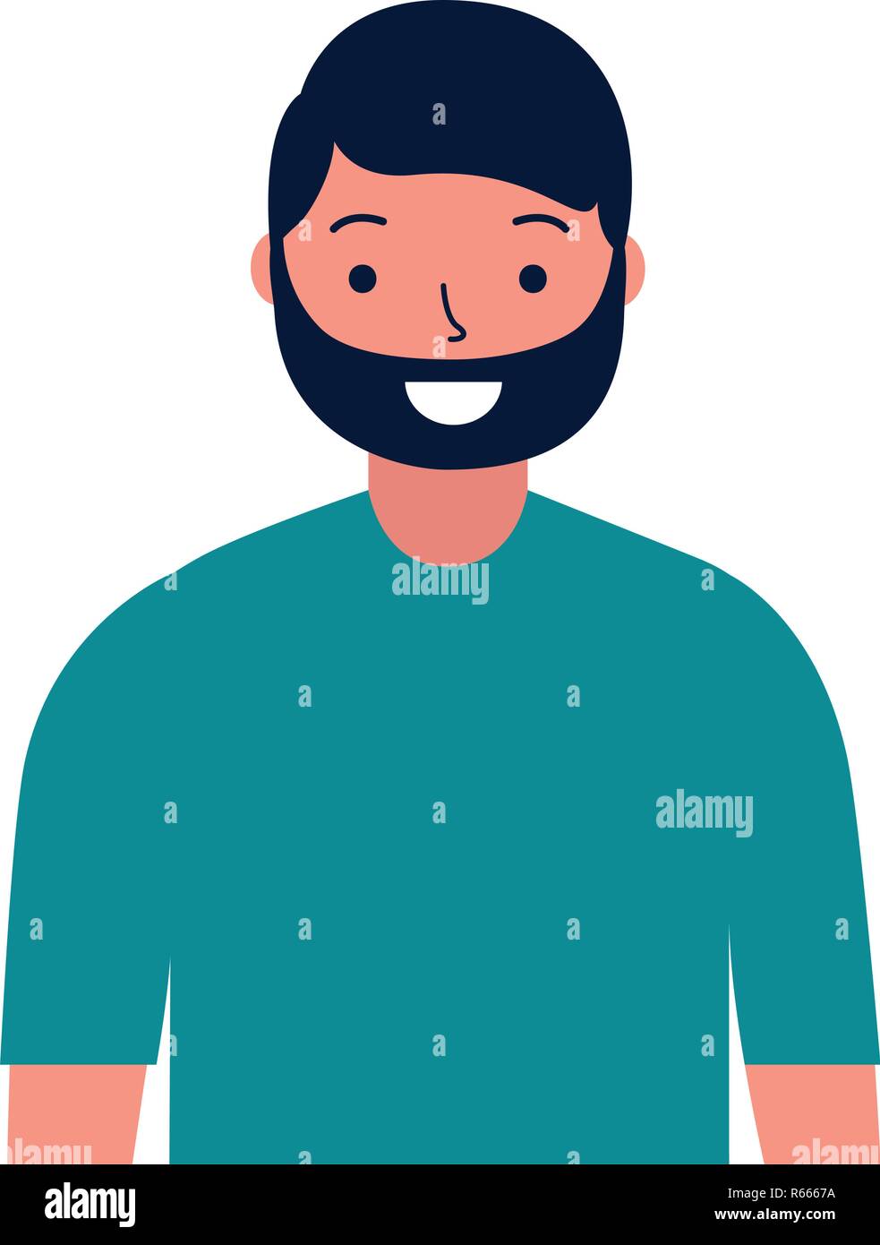 portrait man character on white background vector illustration Stock ...