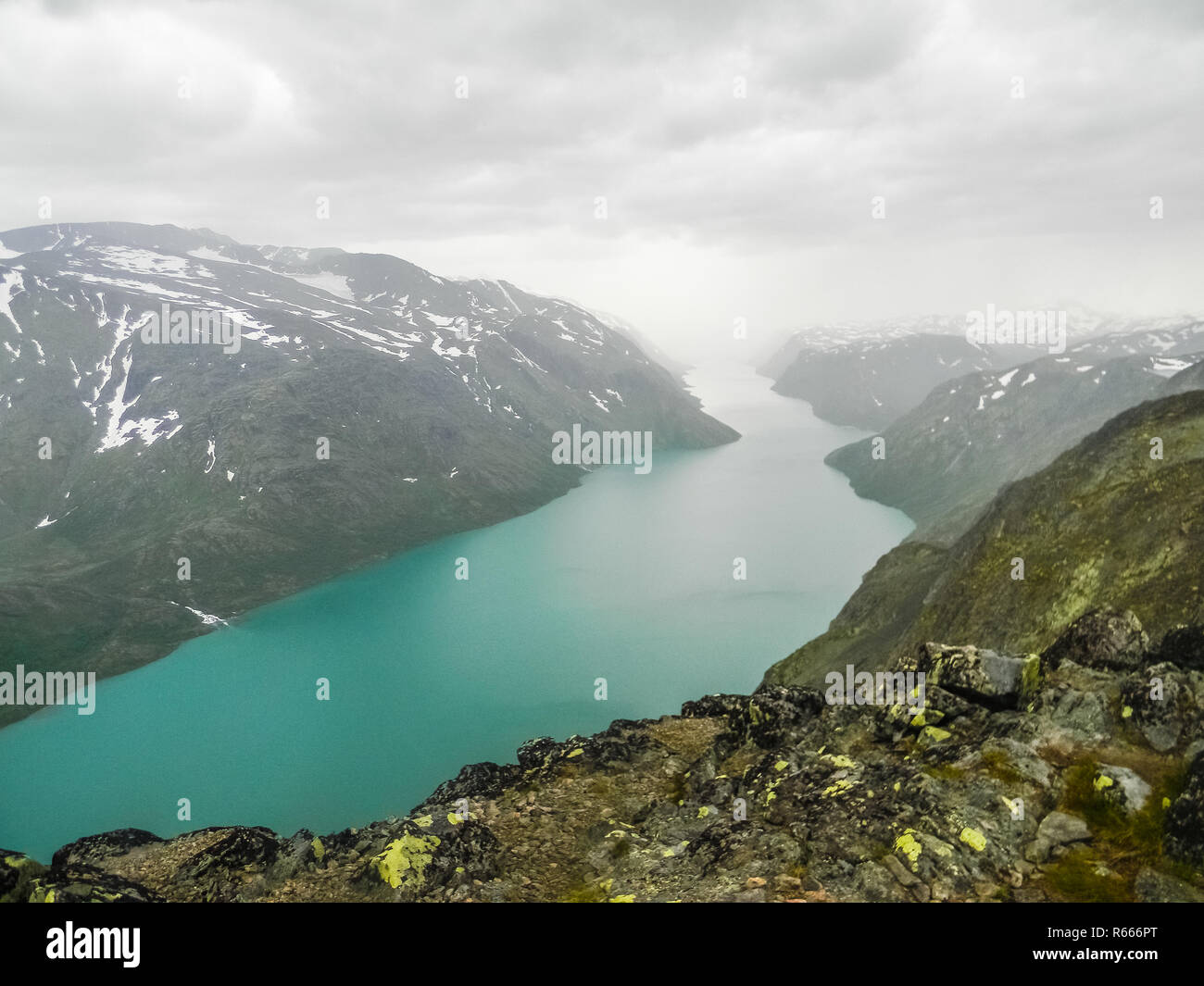 Panoramic landscape of the Besseggen Ridge, Norway Stock Photo - Alamy