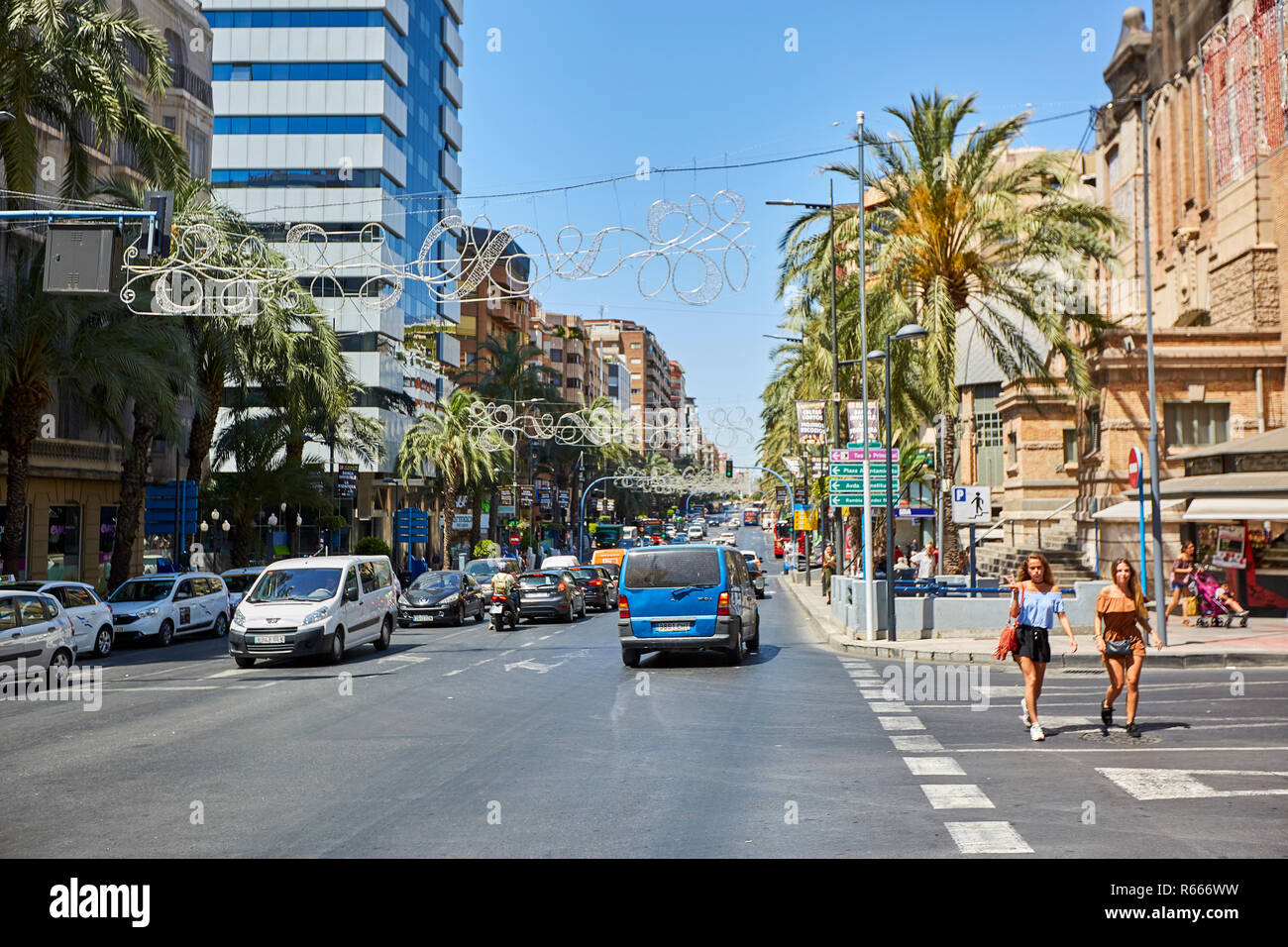 Streets of Alicante, Spain 2017 Stock Photo - Alamy