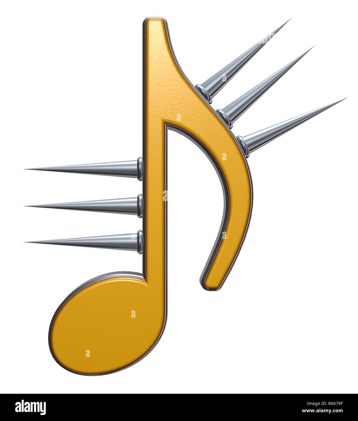 musical note with thorns Stock Photo - Alamy