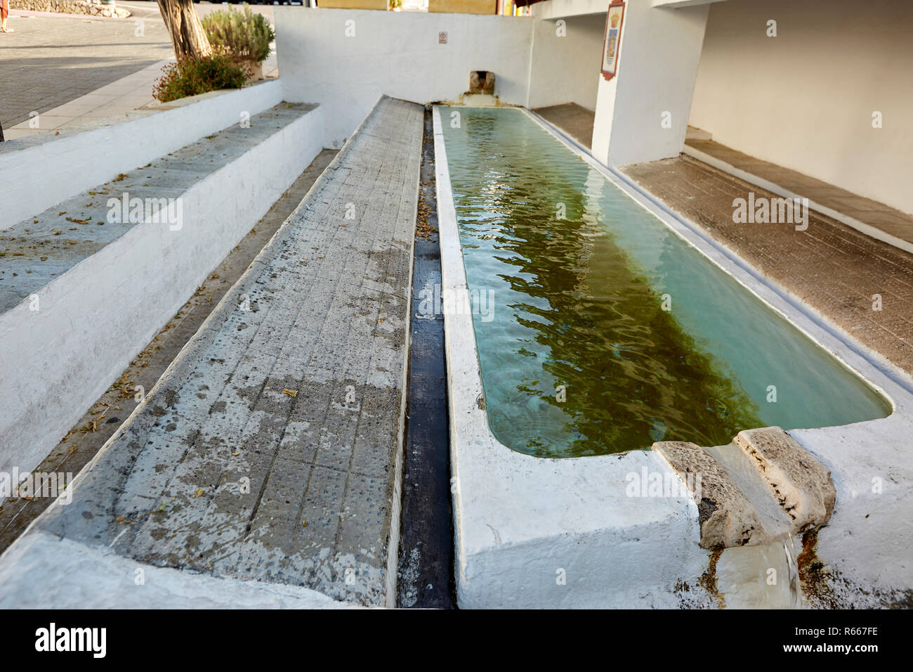 medieval washing bath in El Castell de Guadalest, Alicante, Spain 2017 ...