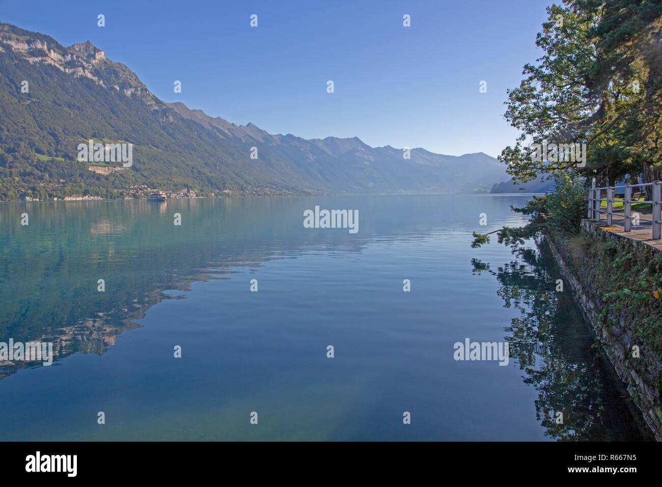 Early morning calm on Lake Brienz Stock Photo - Alamy