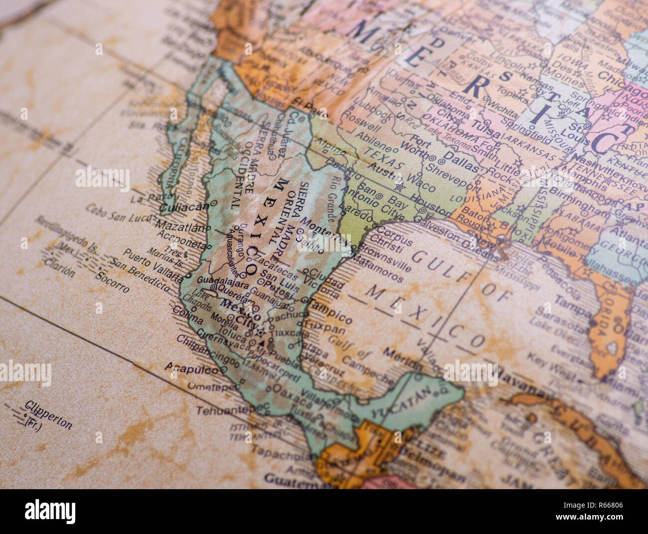 Usa border map mexico hi-res stock photography and images - Alamy