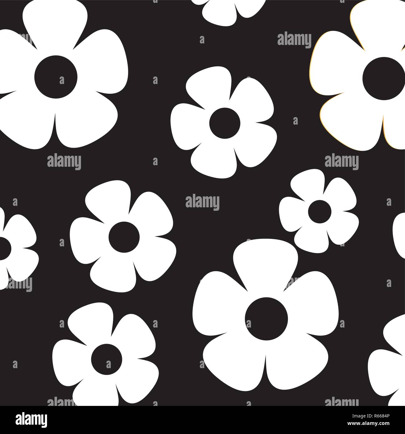 beauty flowers nature decoration black background vector illustration ...