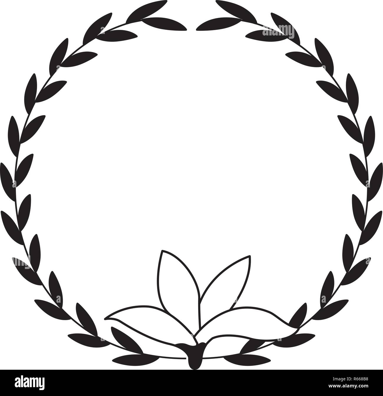 floral wreath flower decoration white background vector illustration ...