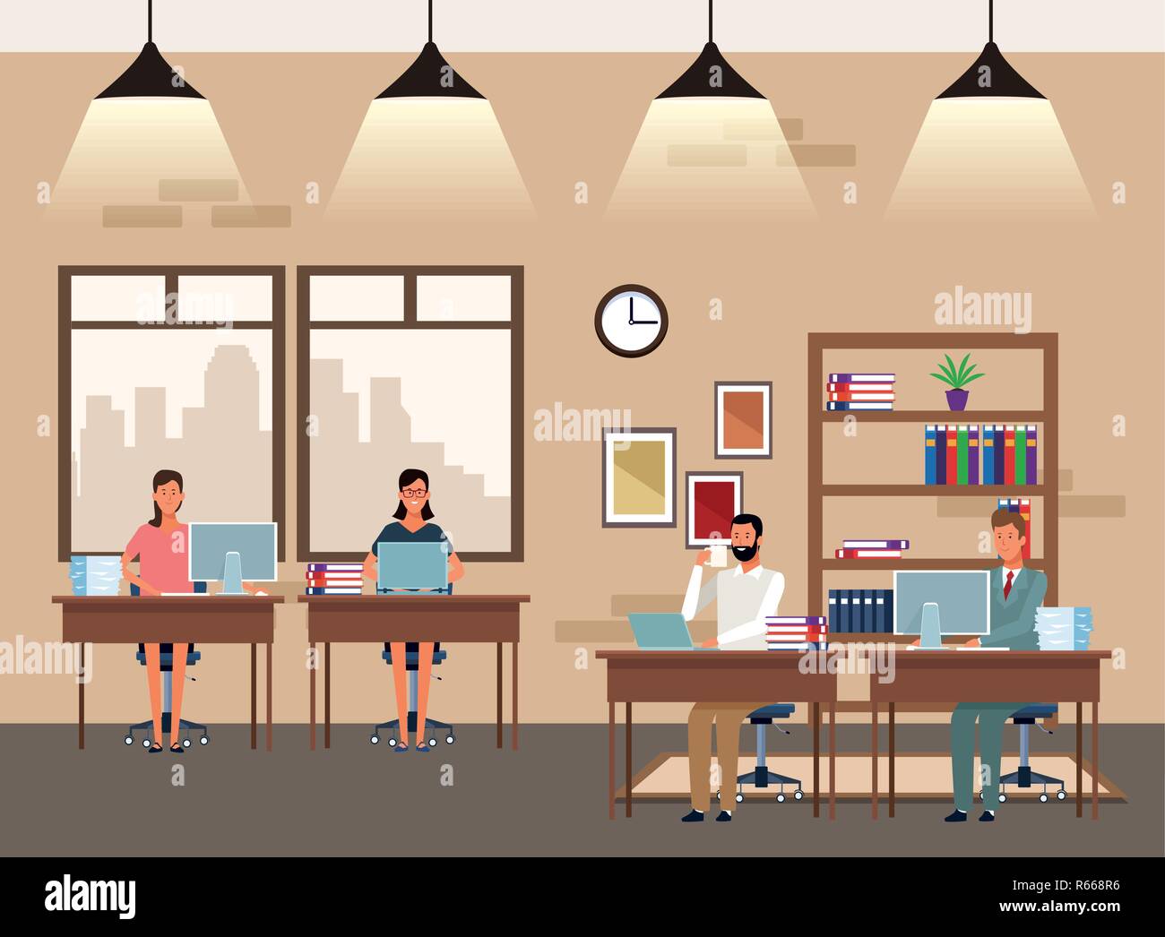 Coworking communication creative ideas Stock Vector Images - Alamy