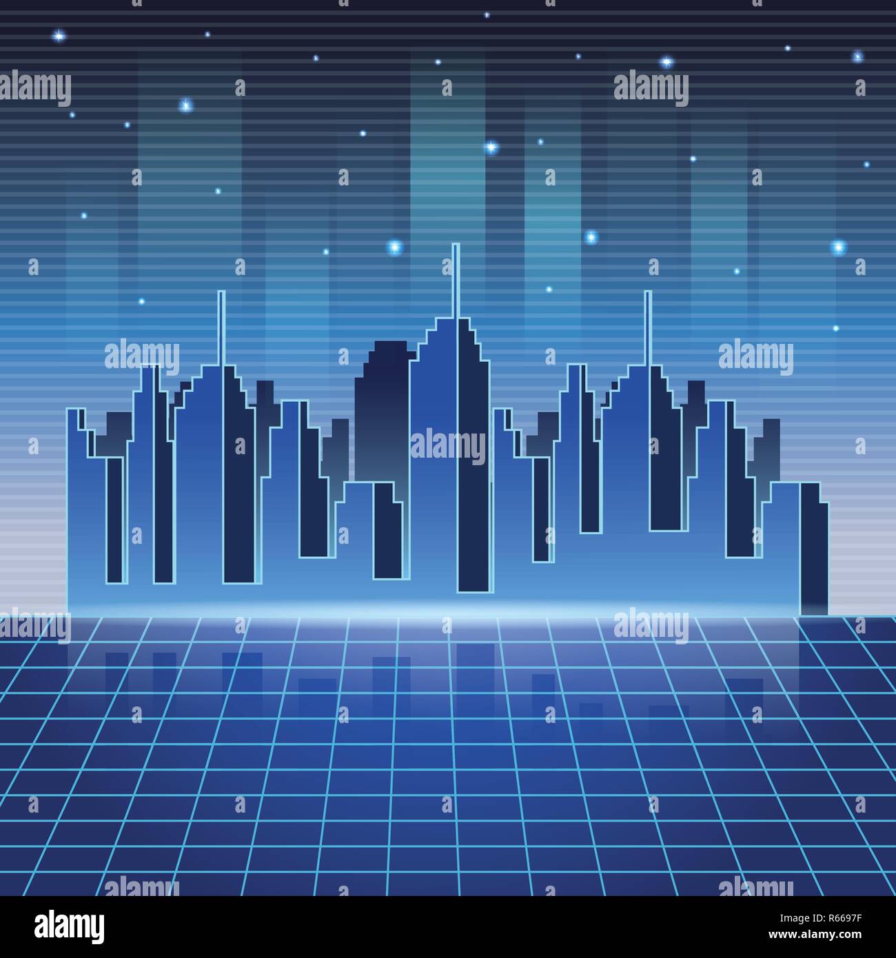 digital cityscape background Stock Vector Image & Art - Alamy