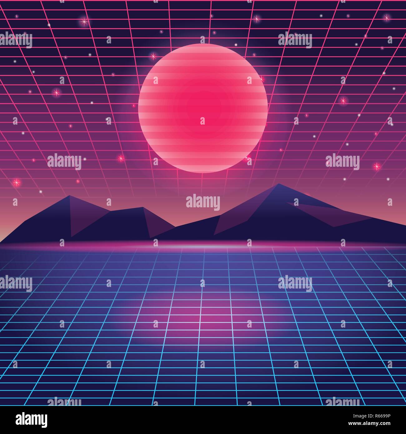 digital mountain landscape Stock Vector Image & Art - Alamy