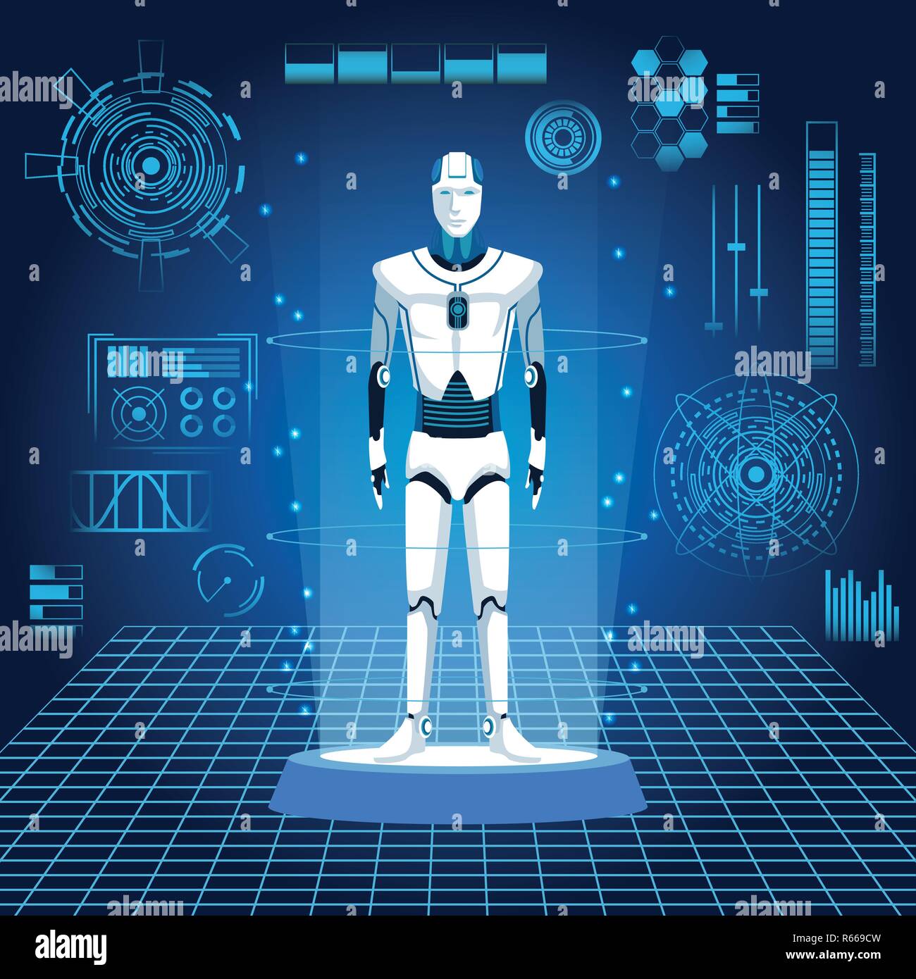 humanoid robot avatar Stock Vector Image & Art - Alamy