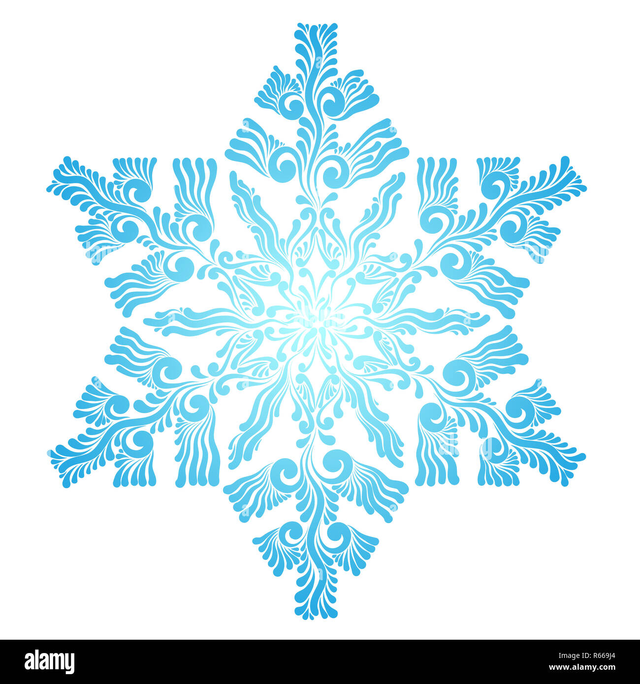 Beautiful snowflake on white background Stock Photo - Alamy