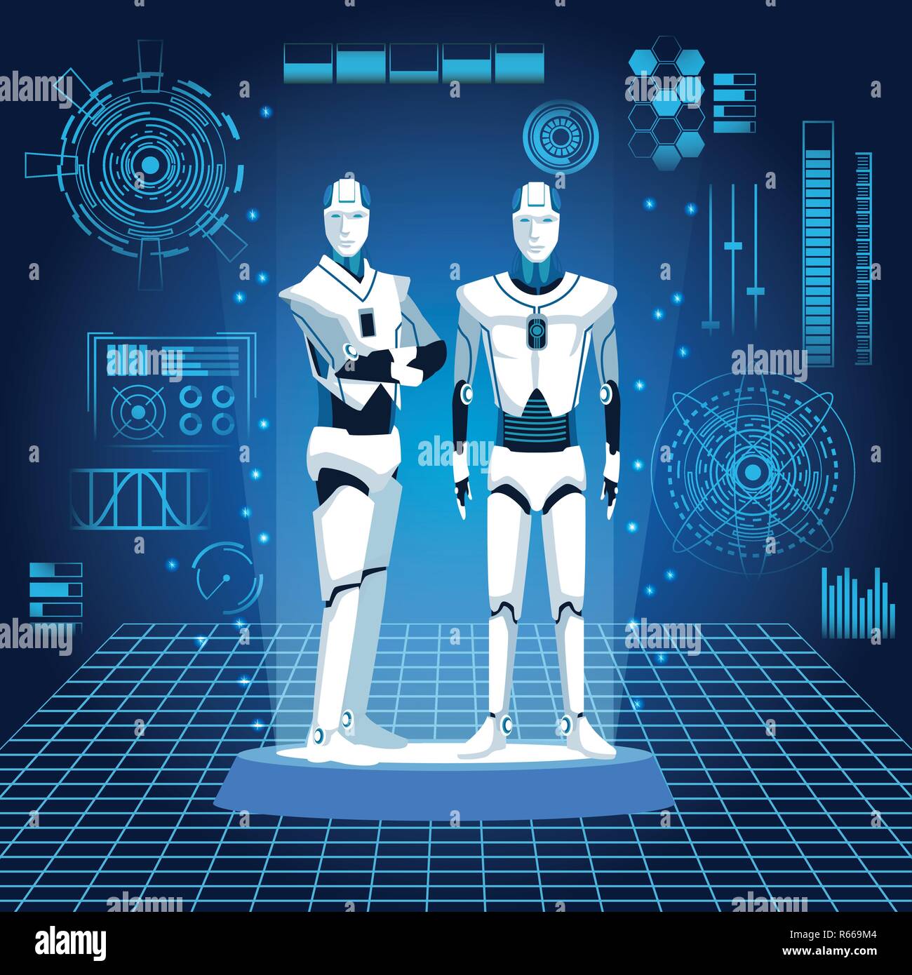 humanoid robots avatars Stock Vector Image & Art - Alamy