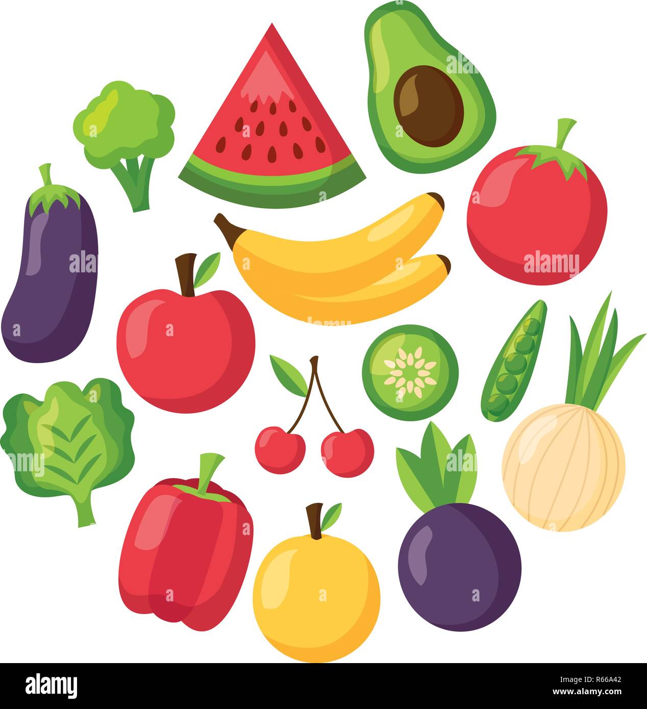 healthy food fresh Stock Vector Image & Art - Alamy