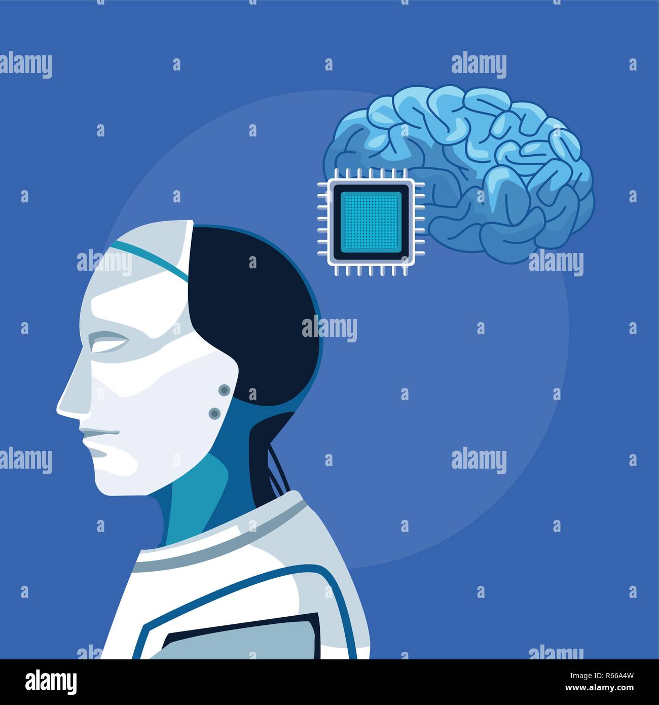 robot with artificial intelligence Stock Vector Image & Art - Alamy