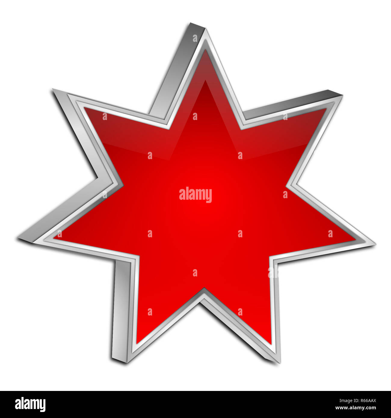red blank Star Button - 3D illustration Stock Photo - Alamy