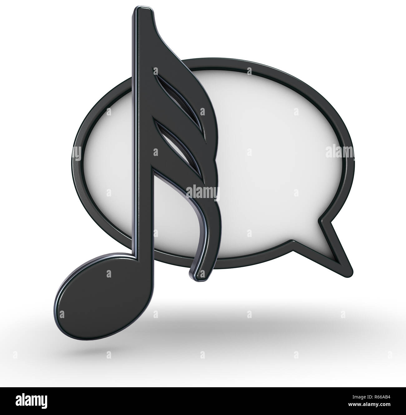speech bubble and musical note Stock Photo - Alamy