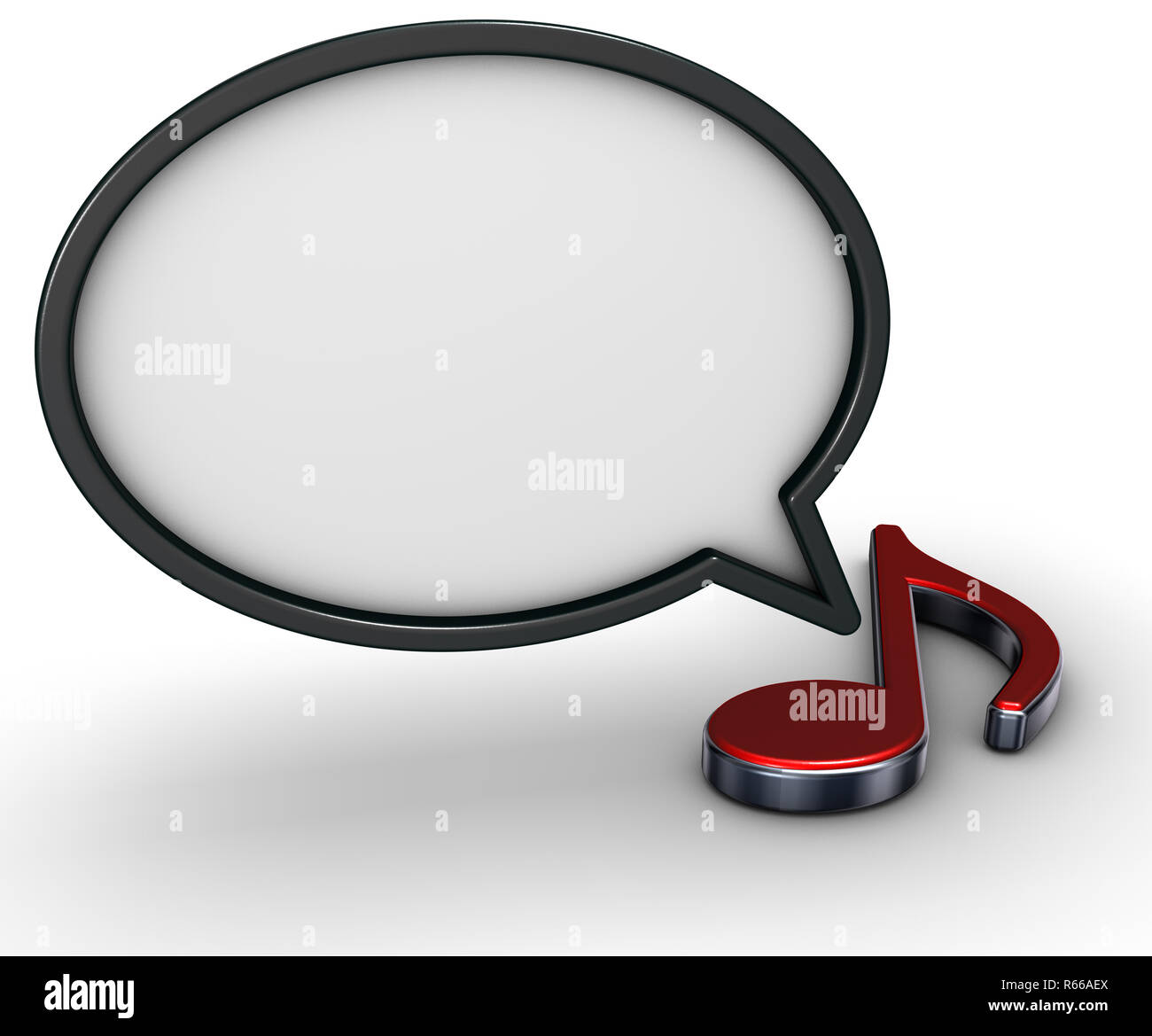 speech bubble and musical note Stock Photo - Alamy