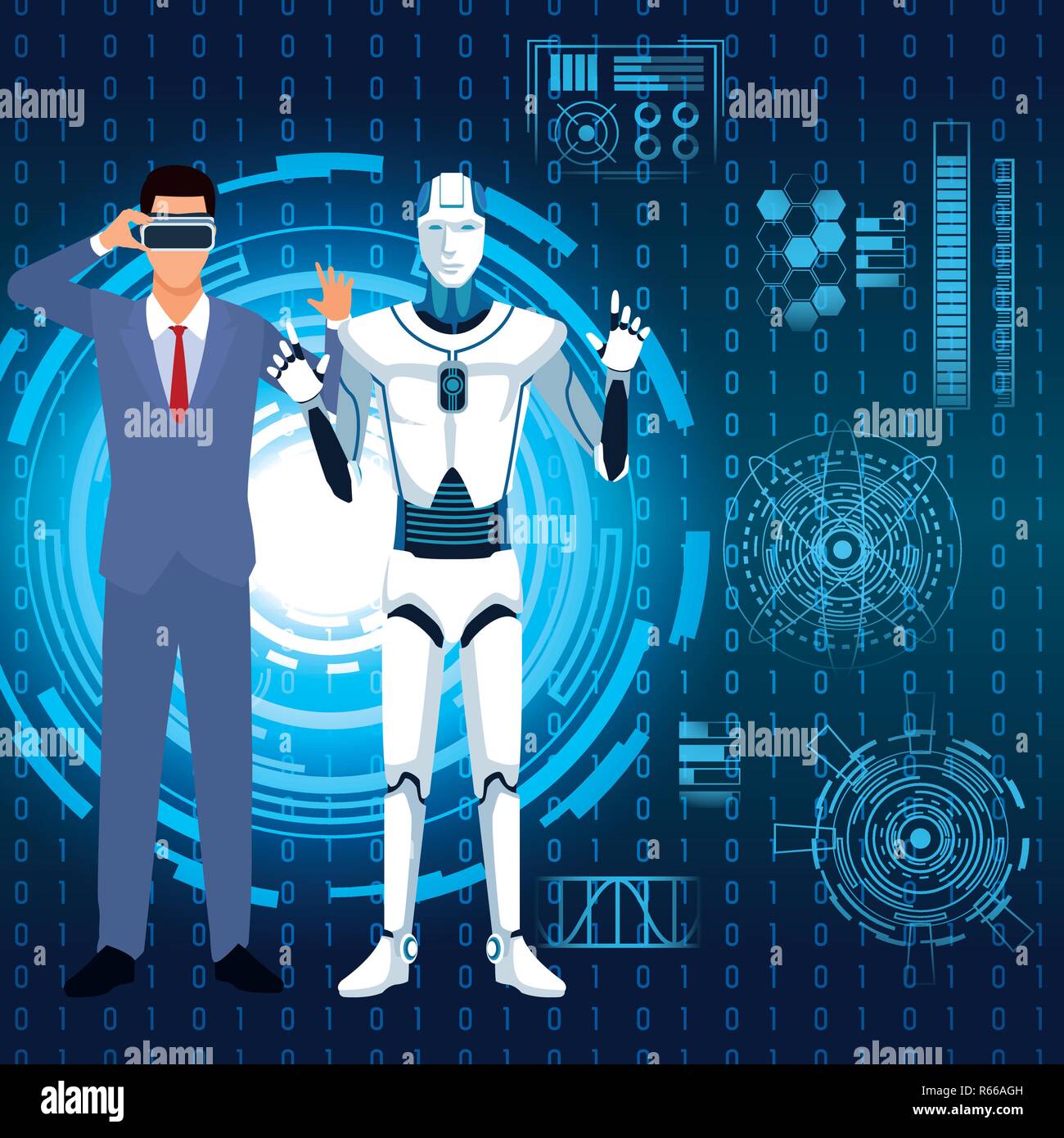 Cyber security humanoid Stock Vector Images - Alamy
