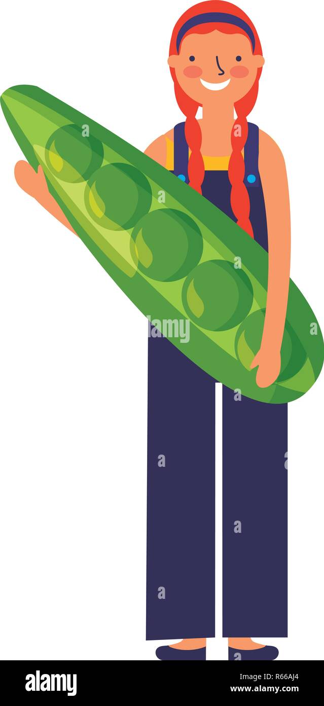 Pea woman Stock Vector Images - Alamy