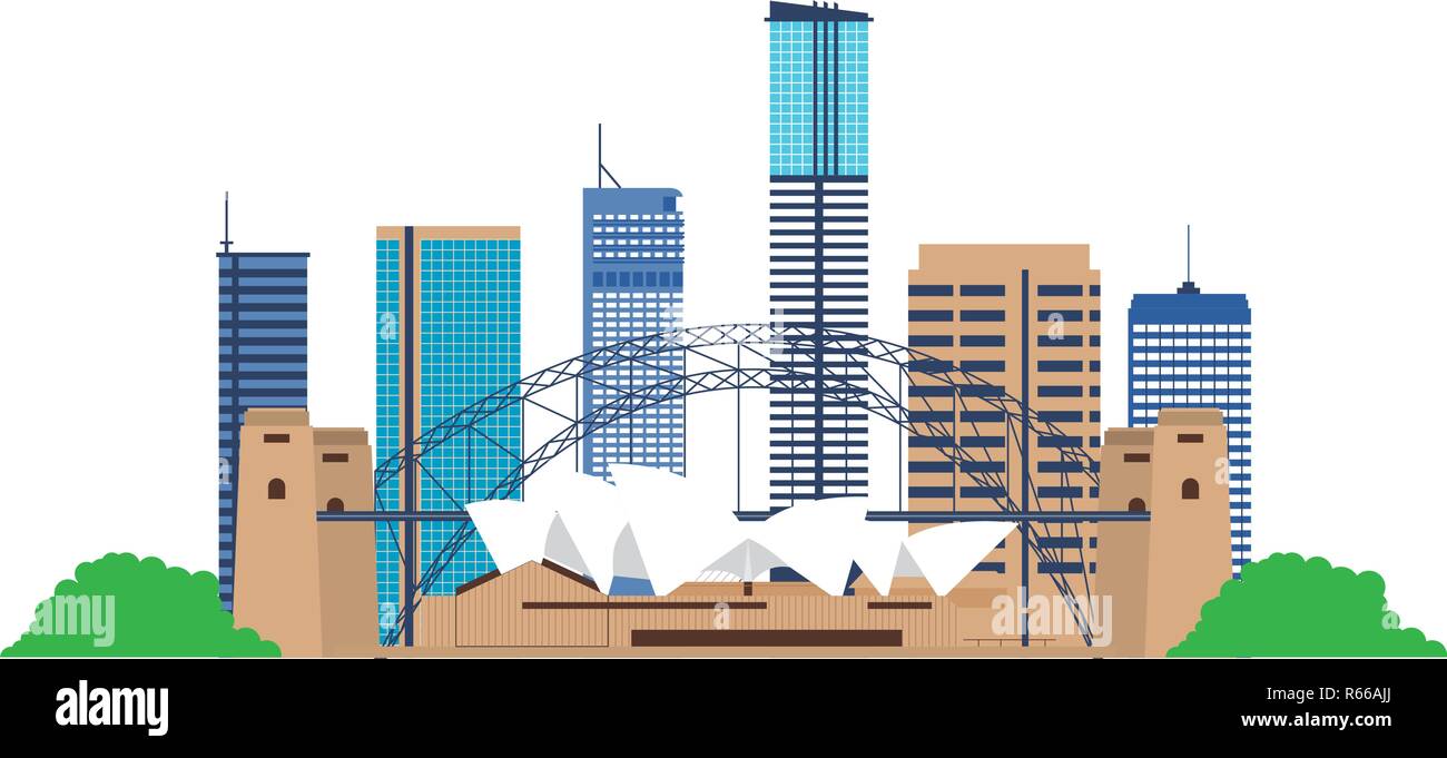 Australian city night Stock Vector Images - Alamy