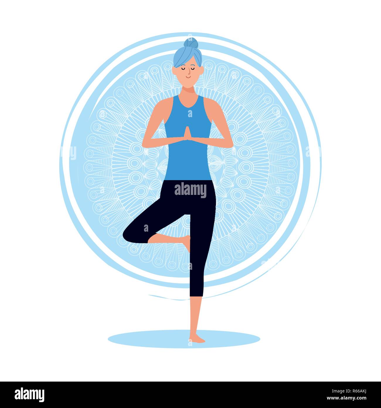Hands yoga meditation woman Stock Vector Images - Alamy