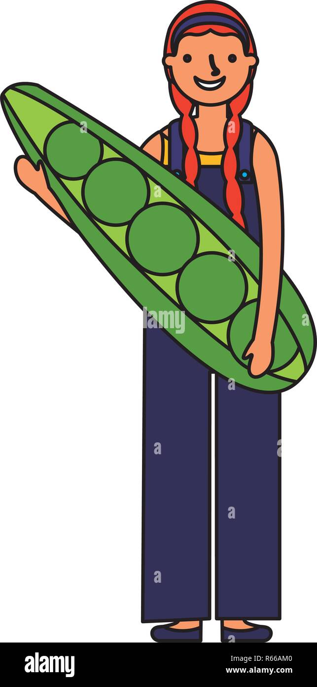 Pea woman Stock Vector Images - Alamy