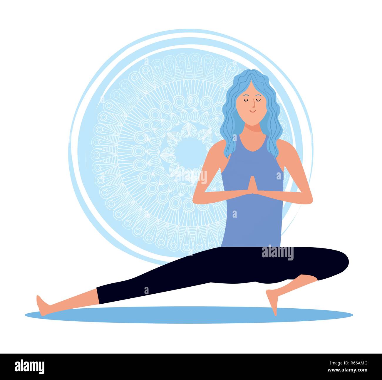 Hands yoga meditation woman Stock Vector Images - Alamy