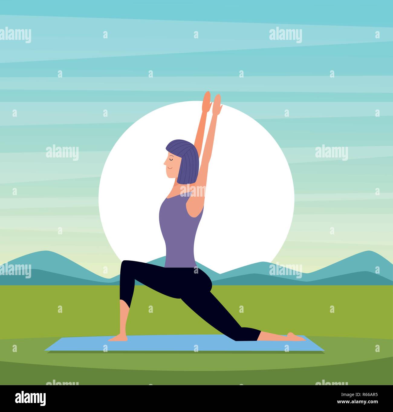 woman in yoga poses Stock Vector Image & Art - Alamy