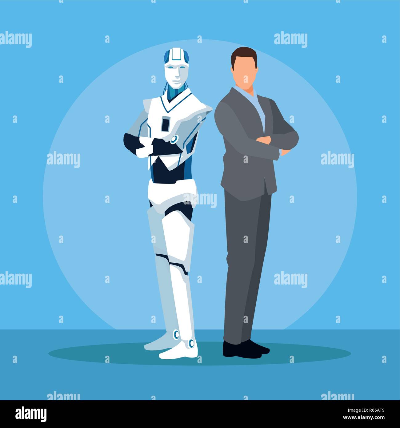 Automaton robot machine humanoid Stock Vector Images - Alamy