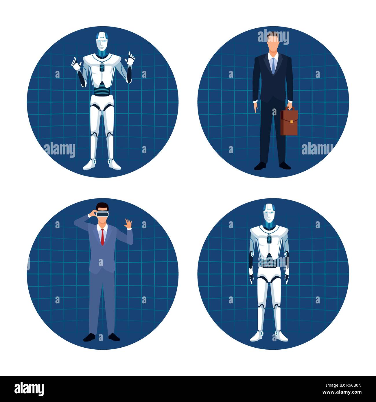 Future thinking humanoid robot Cut Out Stock Images & Pictures - Alamy