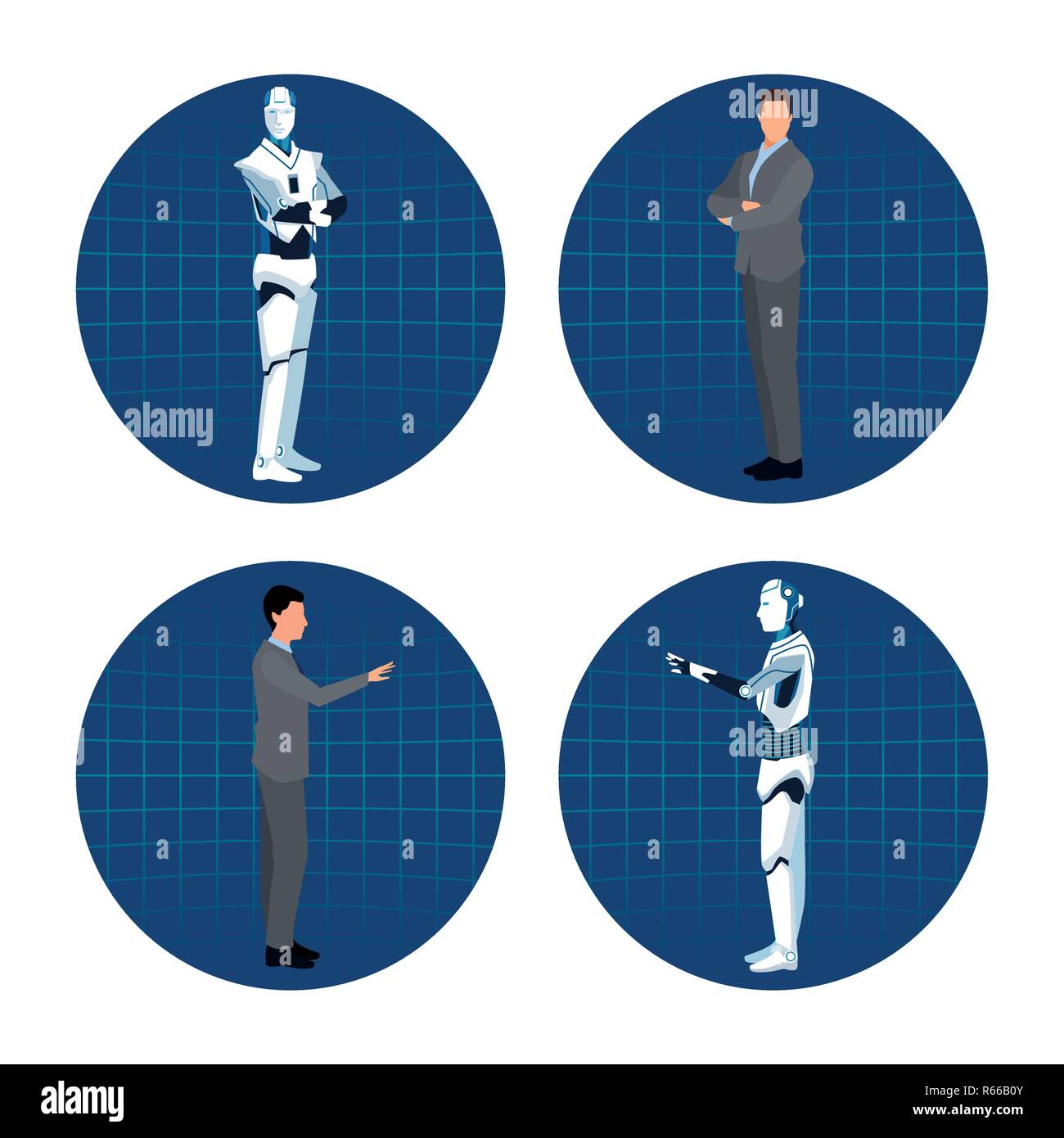 Future thinking humanoid robot Cut Out Stock Images & Pictures - Alamy