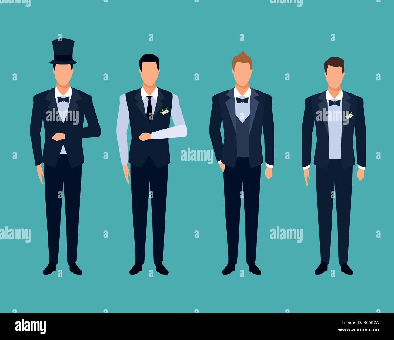 Wedding suits Stock Vector Images - Alamy
