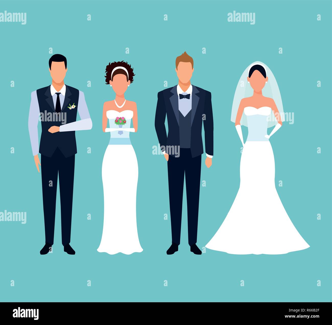 wedding couple suits Stock Vector Image & Art - Alamy