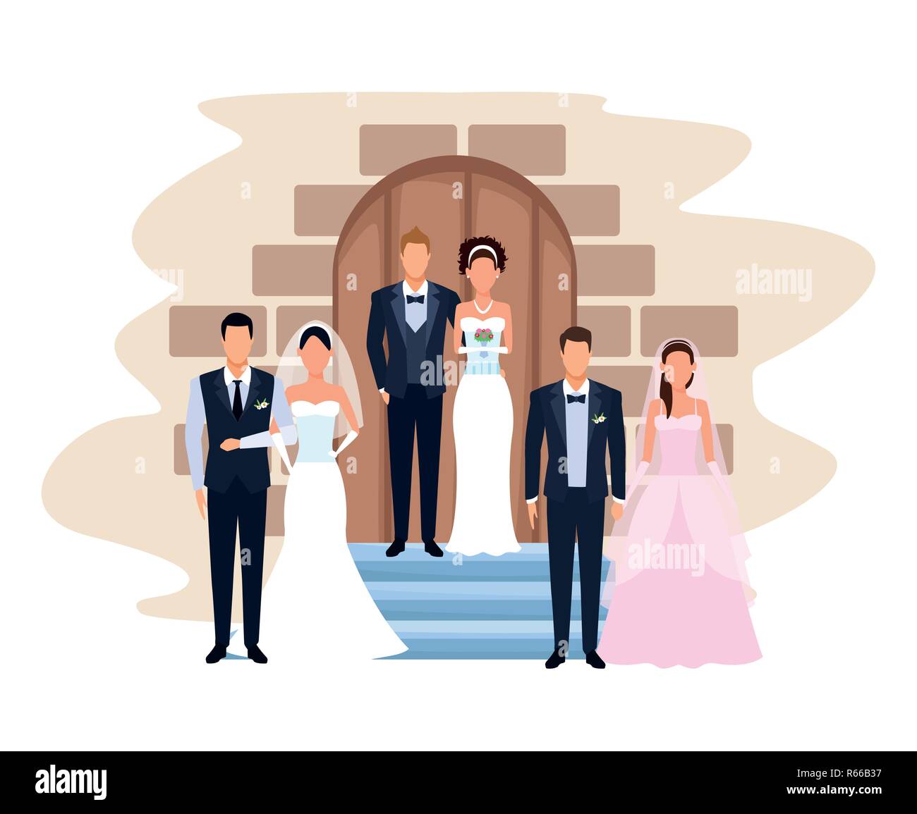 Beautiful couples in love Stock Vector Images - Alamy