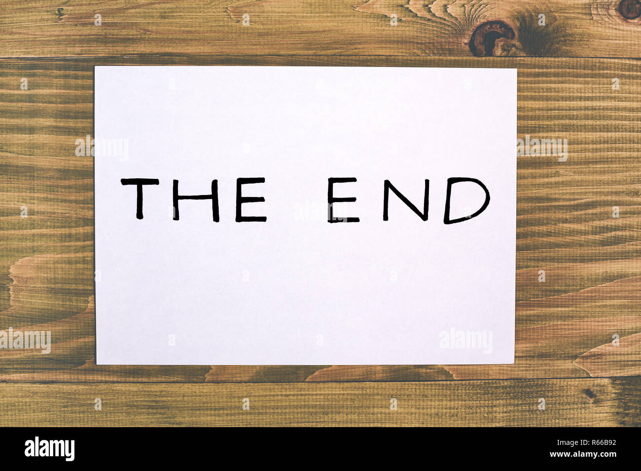 Image with text the end,breaking relationship concept Stock Photo - Alamy
