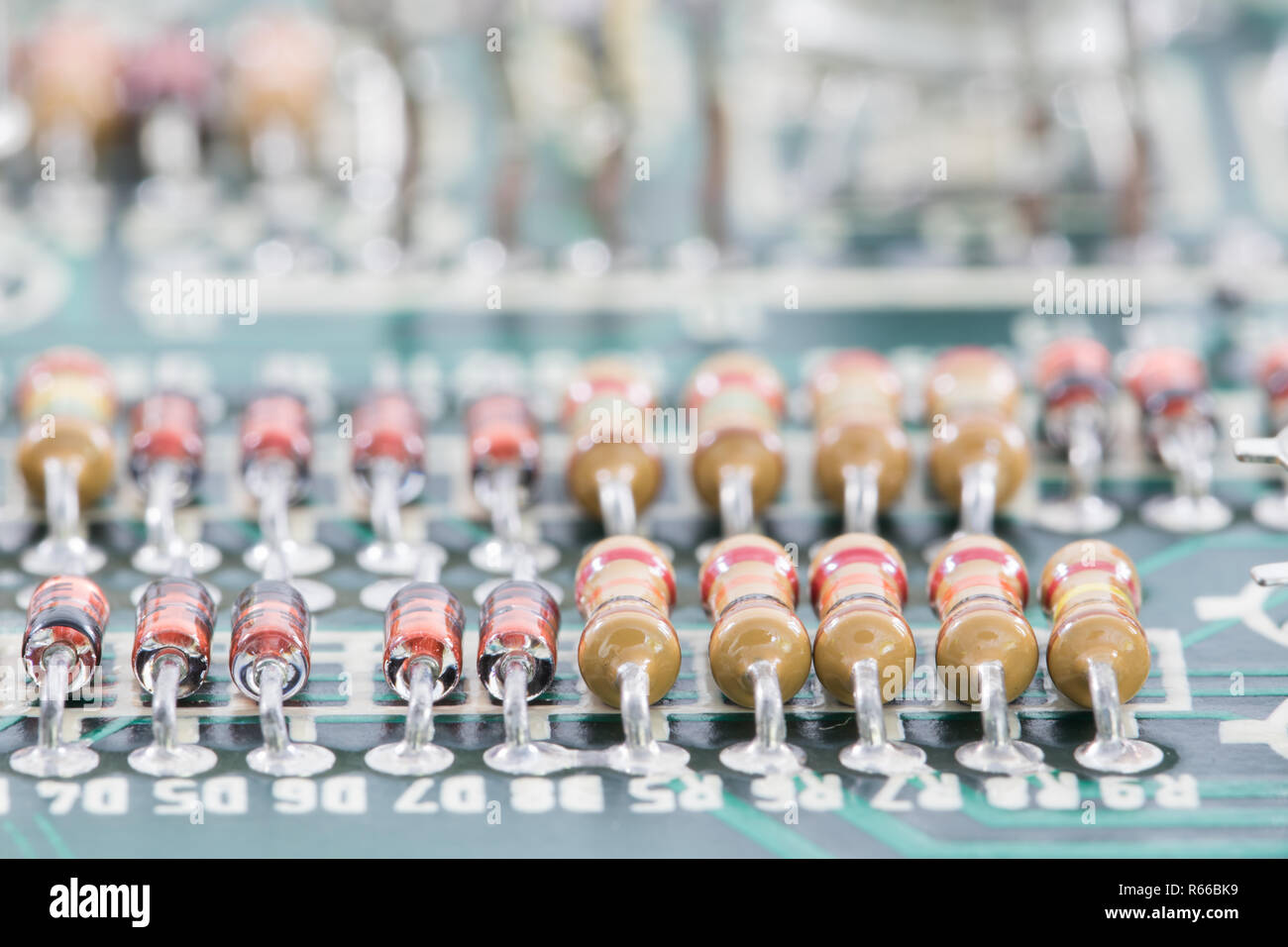 Closeup electronic hardware on the circuit board Stock Photo - Alamy