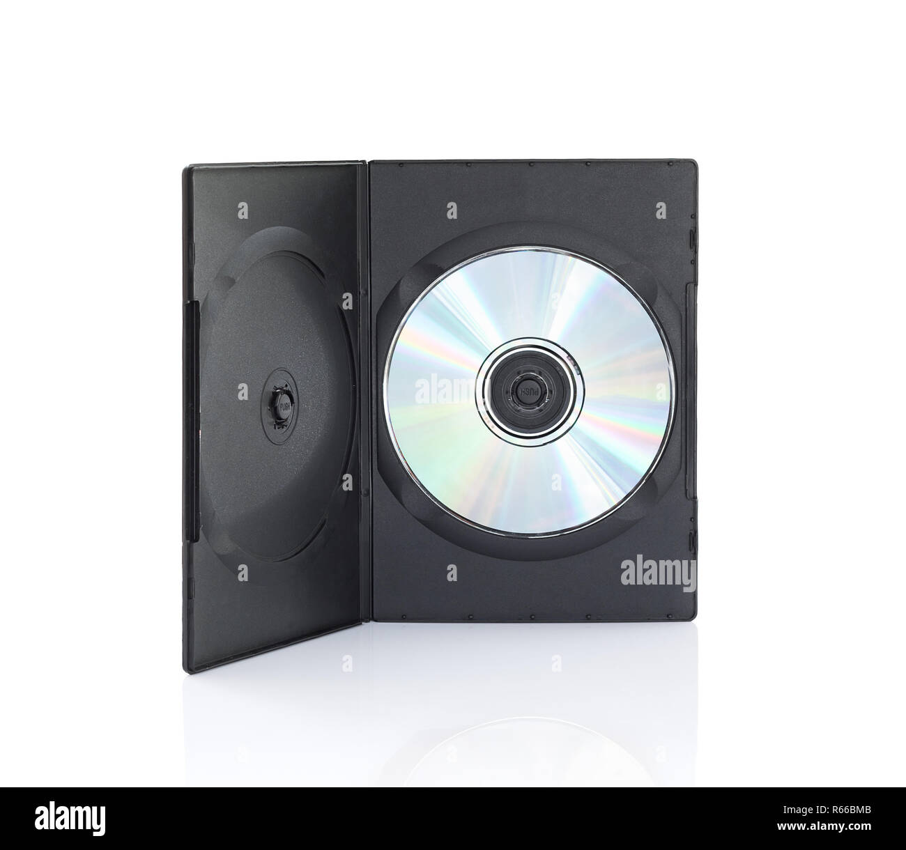 DVD box with disc on white background Stock Photo - Alamy