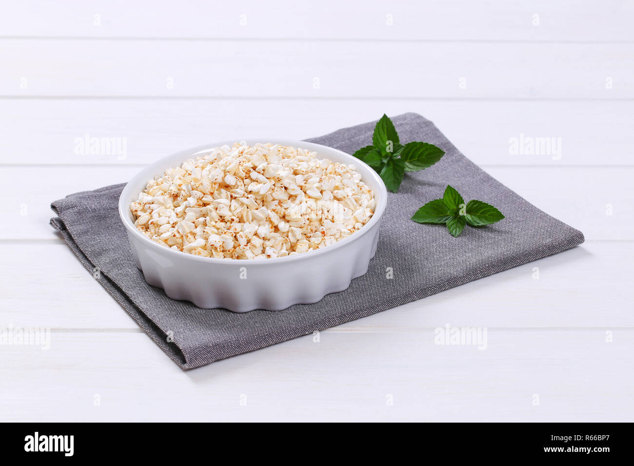 bowl of puffed buckwheat Stock Photo - Alamy