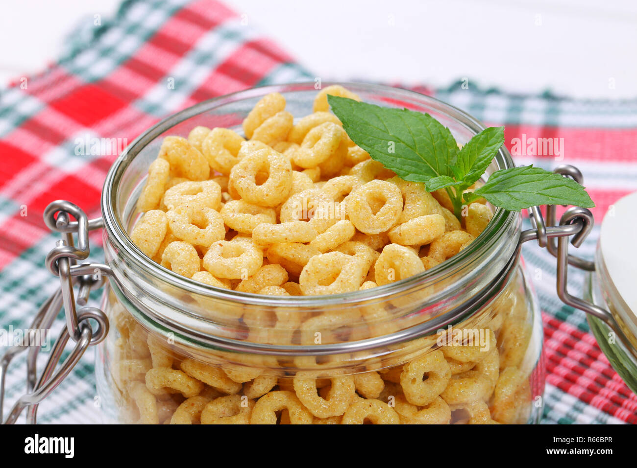 honey cereal rings Stock Photo - Alamy