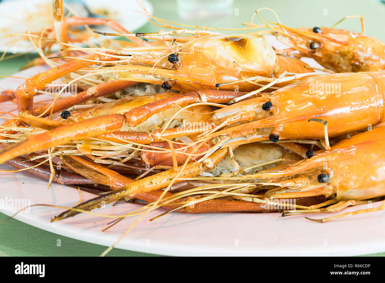 Grilled Giant river prawn Stock Photo - Alamy