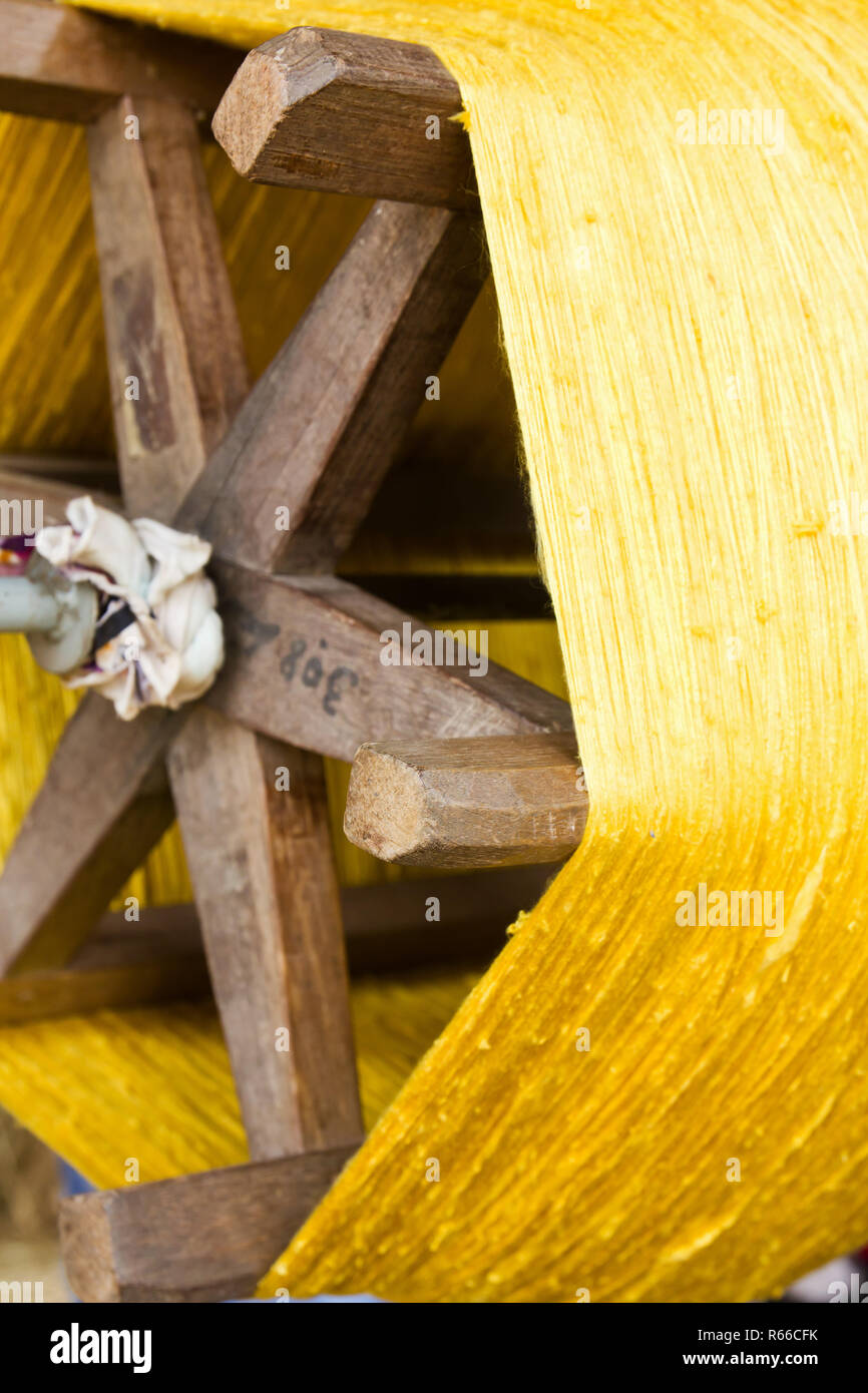 Hand made silk process Stock Photo - Alamy
