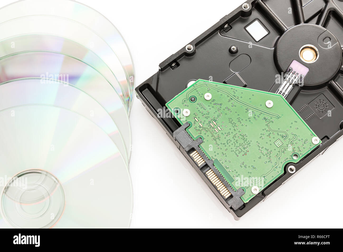 Hard disk drive and dvd disc Stock Photo - Alamy