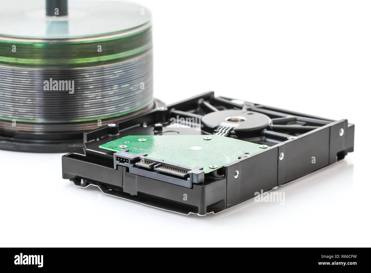 Hard disk drive and dvd discs Stock Photo - Alamy