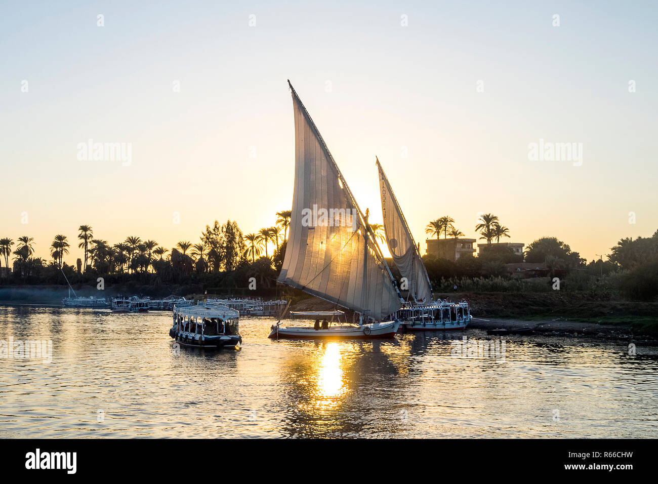 egypt - navigation on the nile Stock Photo - Alamy