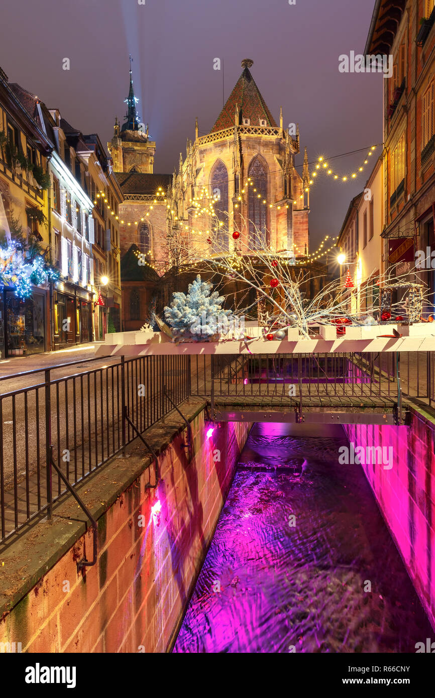 Christmas Saint Martin Church in Colmar, France Stock Photo - Alamy