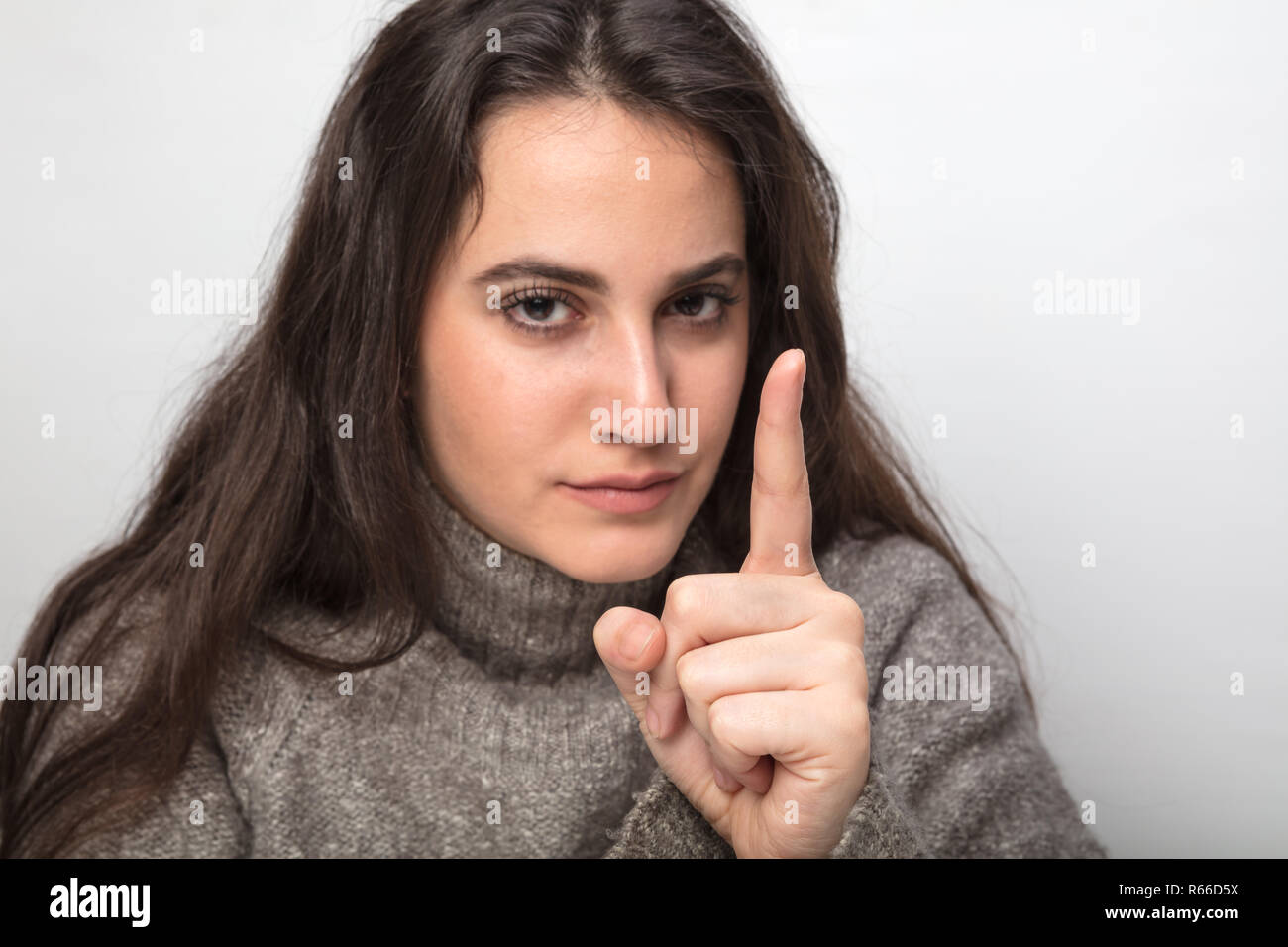 Portraits of a beautiful woman series, warning Stock Photo - Alamy