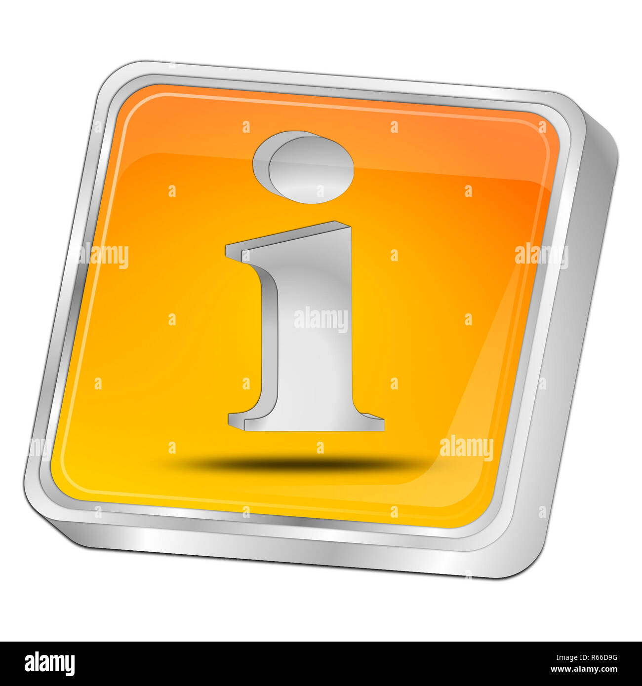 orange Information Button - 3D illustration Stock Photo - Alamy