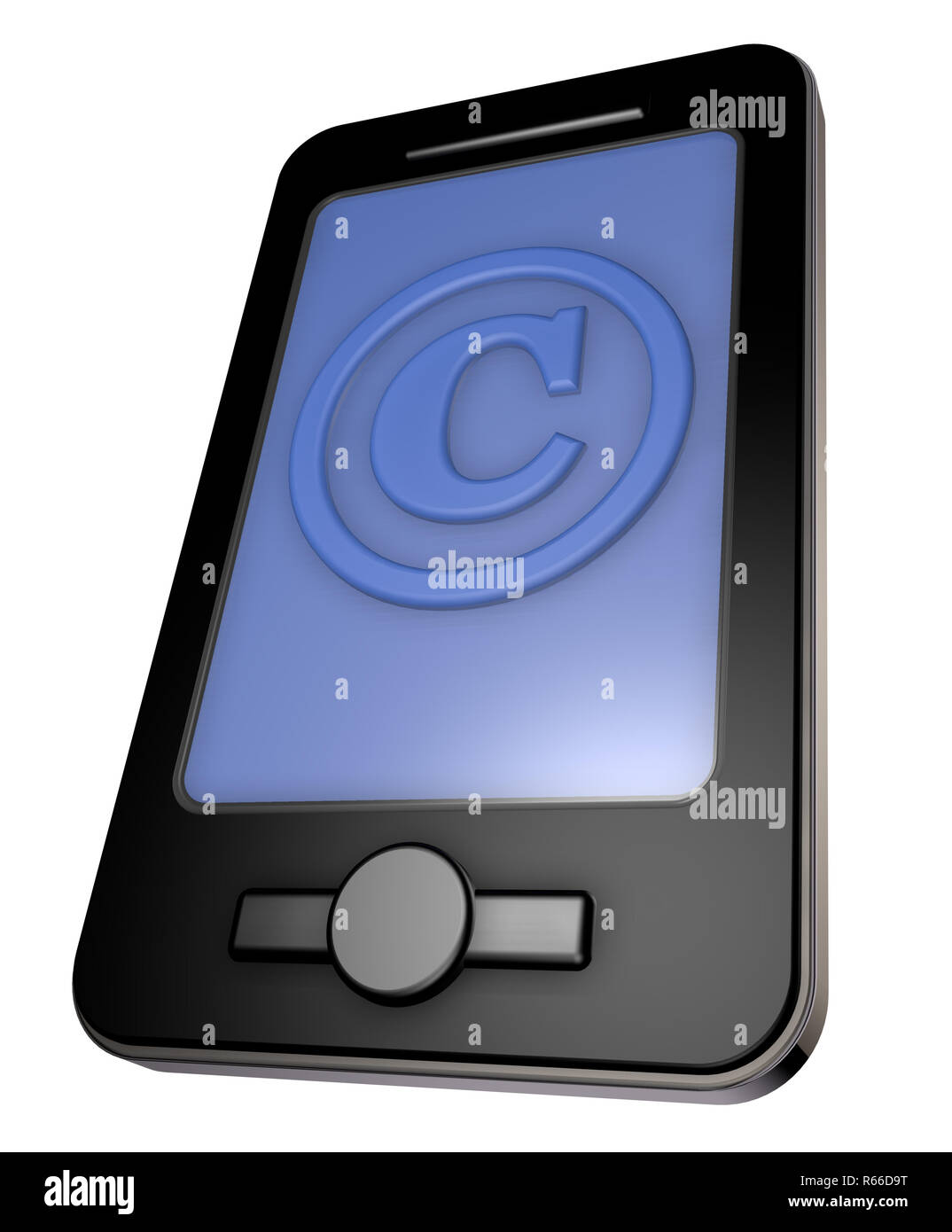 smartphone with copyright symbol Stock Photo - Alamy